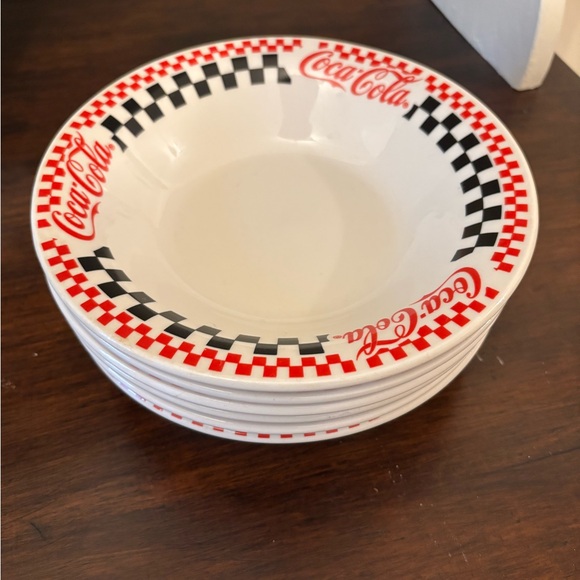 Coca Cola | Dining | Set Of 6 99s Vintage Cocacola Soup Cereal Bowl By ...